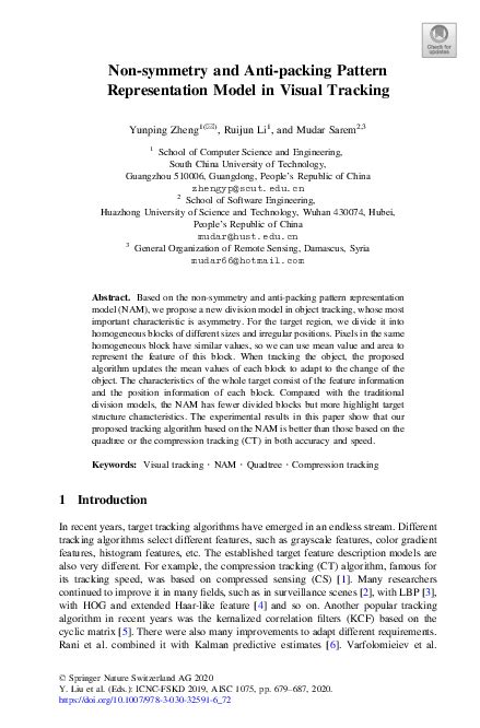 Pdf Non Symmetry And Anti Packing Pattern Representation Model In