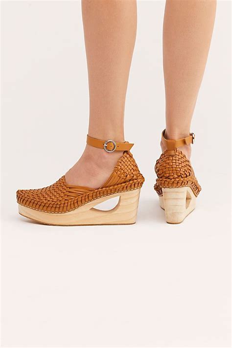 Teagan Huarache Clog Wooden Clogs Huaraches Gladiator Wedge Sandals