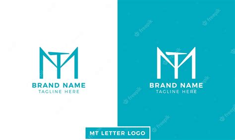 Premium Vector Mt Letter Logo Design Initial Letter Mt Logo Vector Design Template Tm Logo