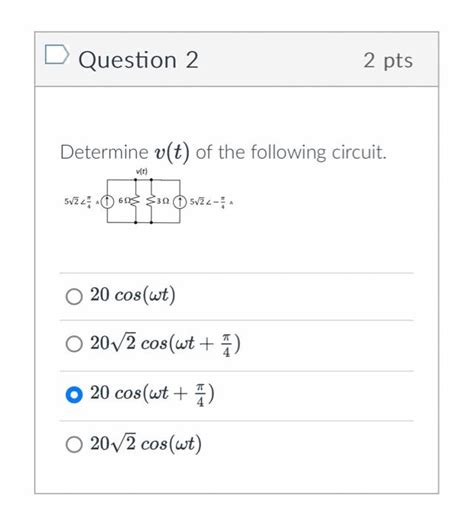 Solved Question Pts Determine V T Of The Following Chegg Com