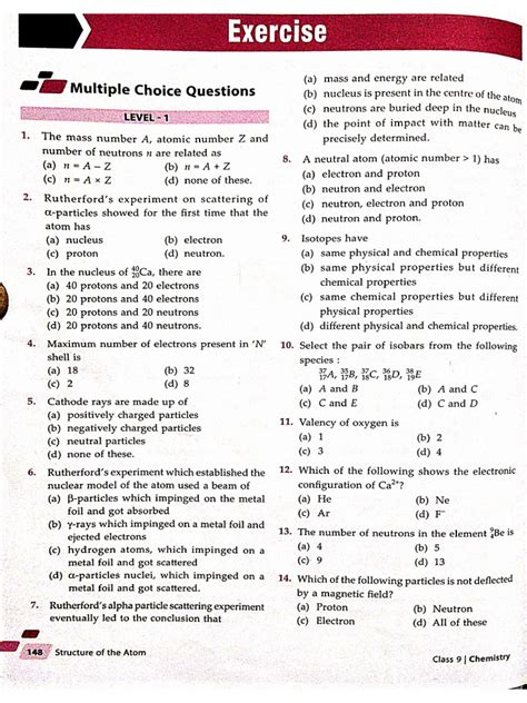 Assignment Of Structure Of Atom Pdf