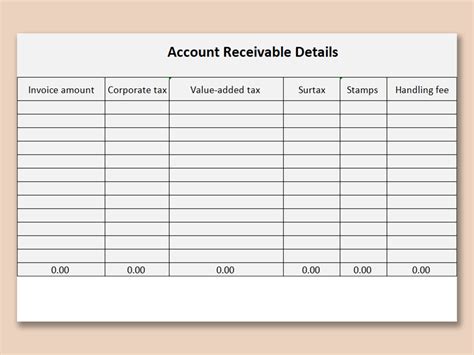 T Account Template Excel