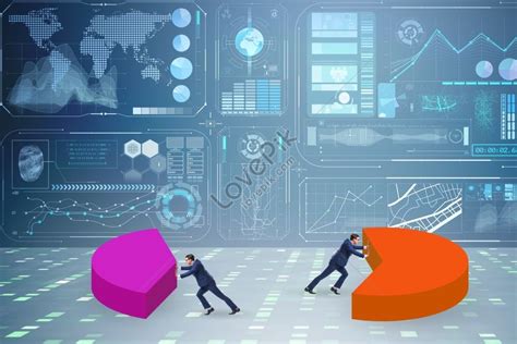 원형 차트 그림이 있는 비즈니스 분석 개념 사진 무료 다운로드 Lovepik