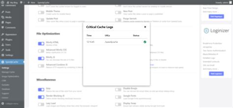 SpeedyCache Launched Critical CSS Purge Varnish SpeedyCache