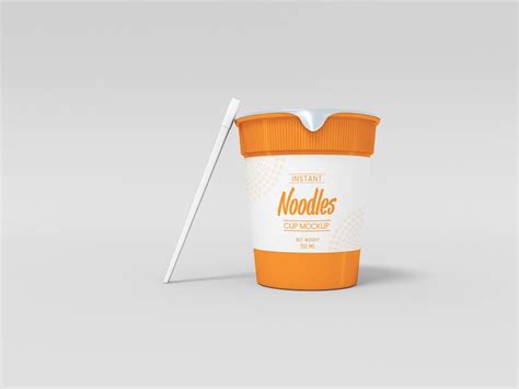 플라스틱 국수 컵 포장 모형 무료 Psd 파일