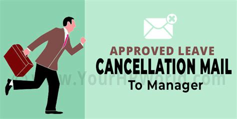 Approved Leave Cancellation Mail To Manager