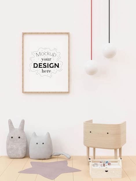 아이 방 Psd 이랑에서 포스터 프레임 프리미엄 Psd 파일