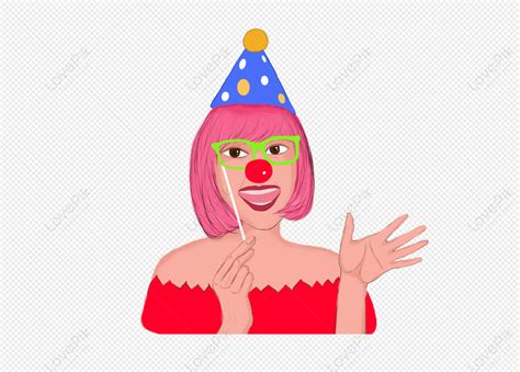 안경을 쓴 패션 광대 Png 일러스트 무료 다운로드 Lovepik
