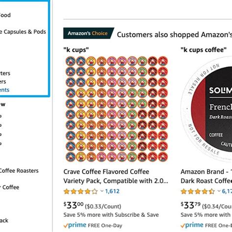 The Most Relevant Taxonomy Nodes Are Shown On The Left When A User