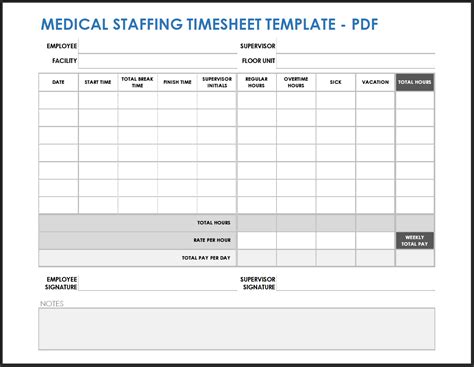 Free Pdf Timesheet And Time Card Templates Smartsheet
