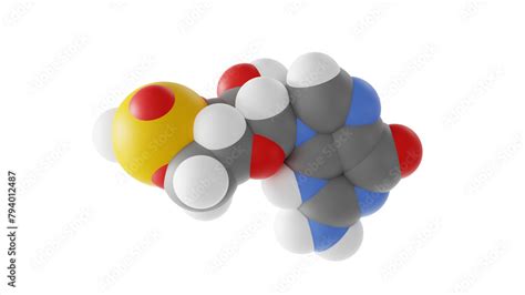 Cyclic Guanosine Monophosphate Molecule Cyclic Nucleotide Molecular Structure Isolated 3d