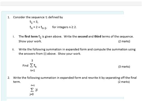 Solved 1 Consider The Sequence T Defined By Th 3 Th 2 Chegg Com