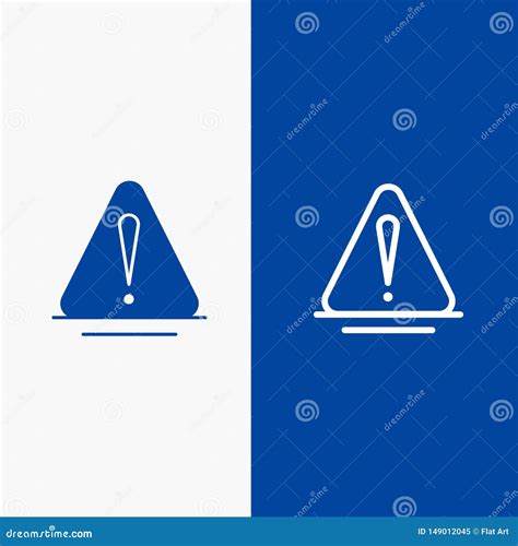 Alert Danger Warning Logistic Line And Glyph Solid Icon Blue Banner