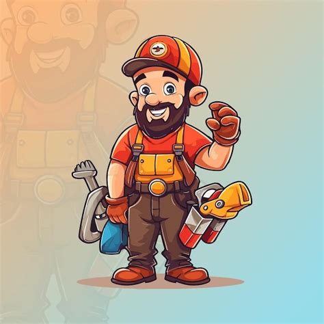 Business Builder Mascot Logo Premium Ai Generated Vector