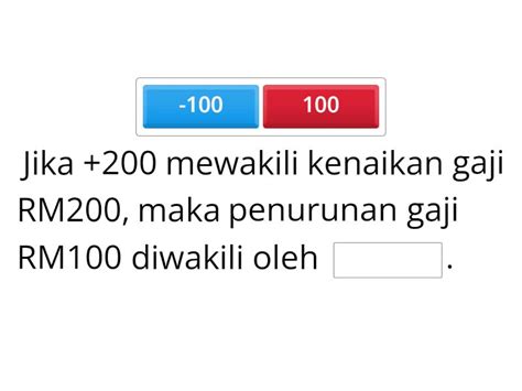Matematik Tingkatan 1 Integer Missing Word