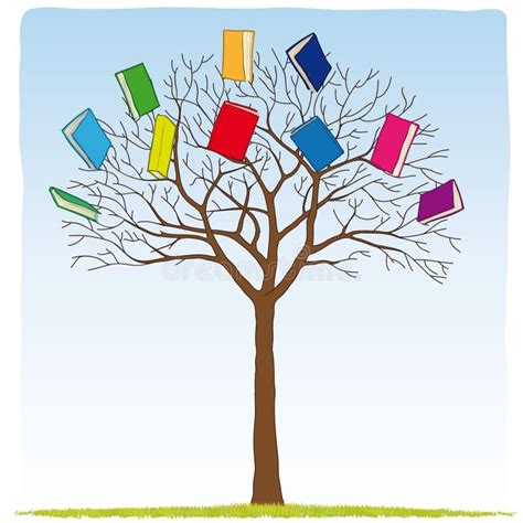 Books On The Tree Stock Vector Illustration Of Landscape 22067392