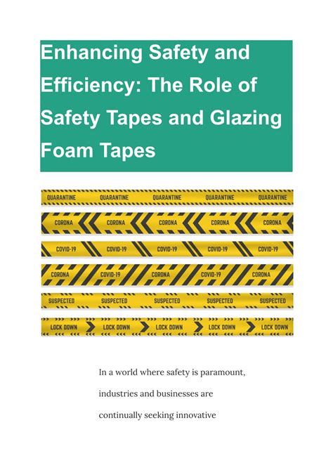 Ppt Enhancing Safety And Efficiency The Role Of Safety Tapes And Glazing Foam Tapes
