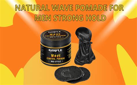 Natural Wave Pomade For Men Strong Hold Easy Wash 360 Wave Training Hair Cream Promotes