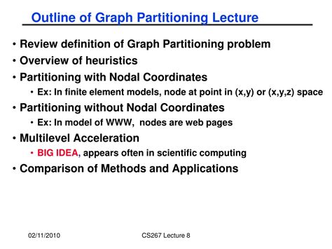 ppt cs 267 applications of parallel computers graph partitioning powerpoint presentation id