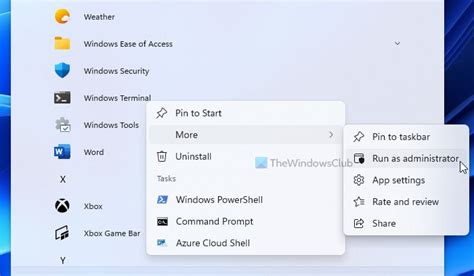 how to open windows terminal as administrator in windows 11