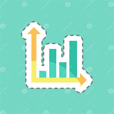 Sticker Line Cut Statistical Analysis Suitable For Data Analytics Symbol Simple Design