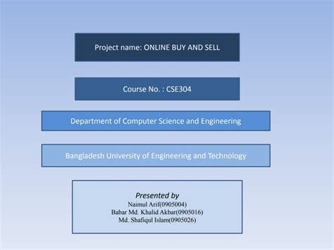 Entity Relationship Diagram For Online Buy And Sale Project Pptx
