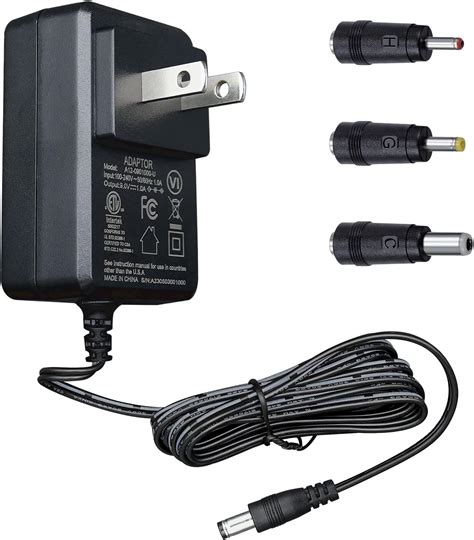 9v 1a Ac Adapter With 3 Tips Ac To Dc 9v 1000ma Power Supply Adapter