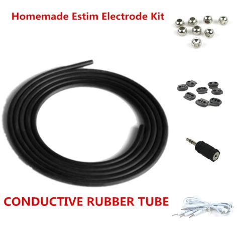Homemade E Stim Diy Electrodes Conductive Rubber Tube Kit For Electrosex Gear Estim Tens Unit Etsy