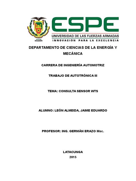 Sensor Wts Pdf Sensor Electrónica