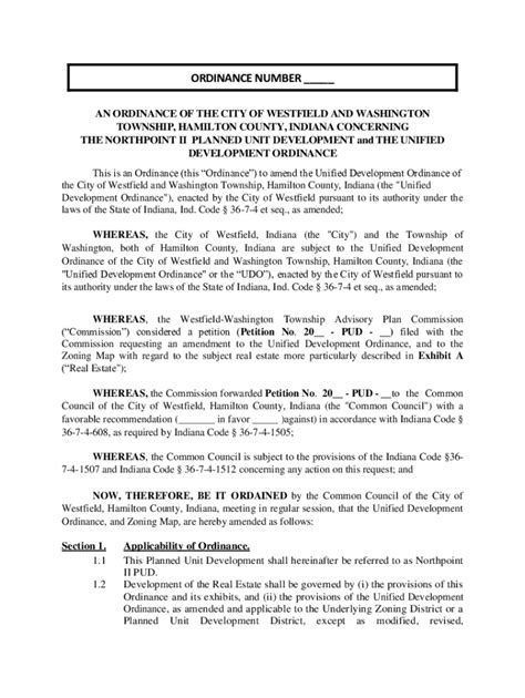 Fillable Online Unified Development Ordinance Zoning Ordinance Fax Email Print Pdffiller