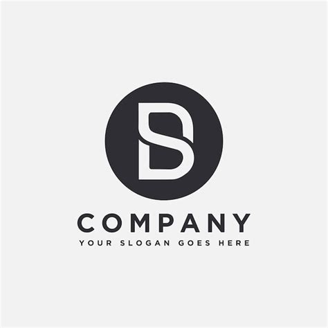 흰색 바탕에 모노그램 문자 Ds 로고 Sd 로고 아이콘 벡터 템플릿 프리미엄 벡터