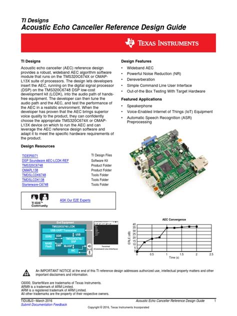 Ti Acoustic Echo Canceller Design Pdf Digital Signal Processor