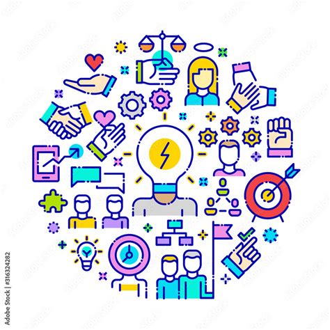 Work Ethics Vector Illustration Concept Stock Vector Adobe Stock