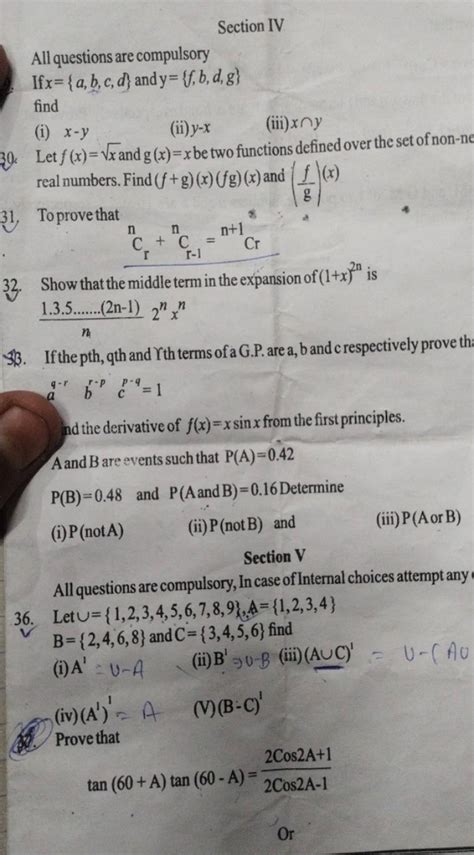 Let Fxx And Gxx Be Two Functions Defined Over The Set Of Non Ne Re