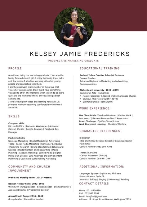 Kelsey Fredericks Red And Yellow Graduate Showcase 2020