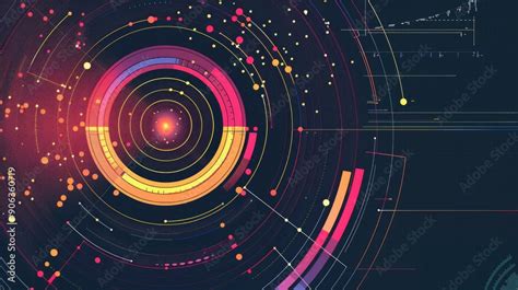 An Infographic Featuring A Radial Chart With Multiple Data Layers Illustrating A Business