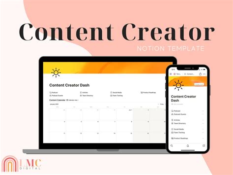 Ultimate Content Creator Planner NOTION PLANNER TEMPLATE Etsy