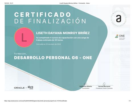 Liseth Dayana Monroy Briñez On Linkedin Aluralatam Oracle