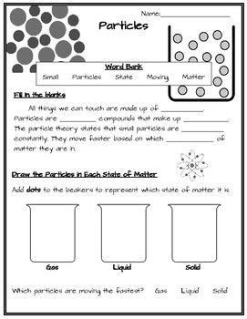 Particle Theory Worksheet Matter Worksheets States Of Matter Worksheet Science Worksheets