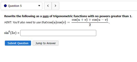 Solved Question 4 Rewrite The Following As A Sum Of