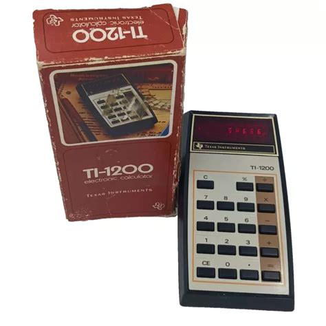 TEXAS INSTRUMENTS TI 1200 Electronic Calculator Vintage With Box Tested Works 19 94 PicClick UK