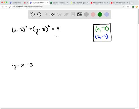 SOLVED Graph Both Equations In The Same Rectangular Coordinate System And Find All Points Of
