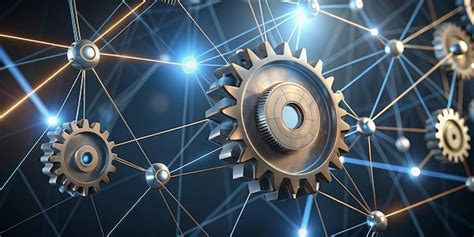 Gear System Data Connecting Lines And Dotsbig Data Visualization