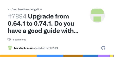 Upgrade From 0641 To 0741 Do You Have A Good Guide With All