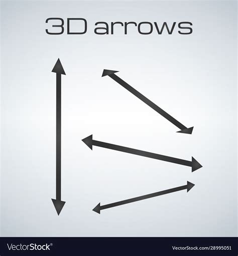 Simple Double Sided Arrows In Different Royalty Free Vector