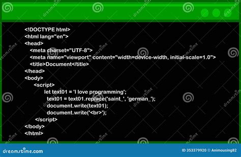 Programming Script Coding Terminal Cmd Prompt Stock Vector