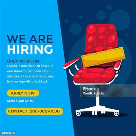 온라인 우리는 소셜 미디어 포스트 템플릿에 적합한 포스터 디자인을 고용하고 있습니다 개념에 대한 스톡 벡터 아트 및 기타 이미지 개념 고객 참여 교육 Istock