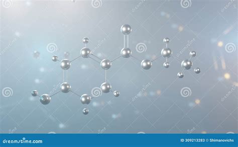 Ethylparaben Molecule 3d Rendering Flat Molecular Structure With Chemical Formula And Atoms