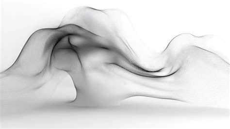 Abstract Flowing Lines In Monochrome Against A Soft Background For Creative Design Projects