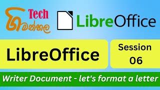LibreOffice Tutorial How To Format A Letter Using Doovi